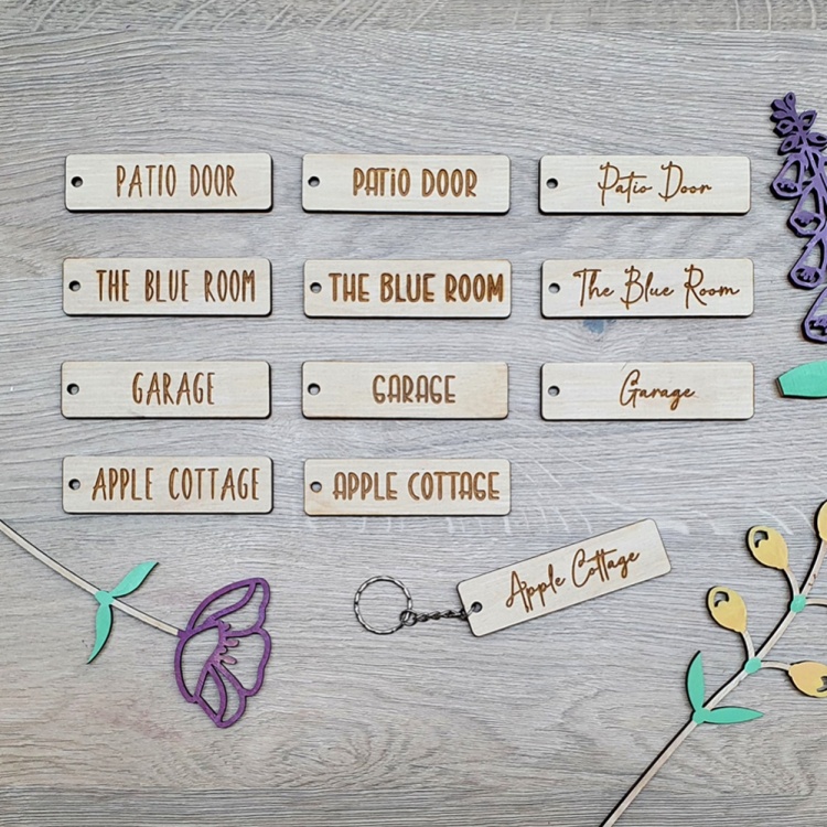 Personalised Rectangle Keyrings 360 Lasers